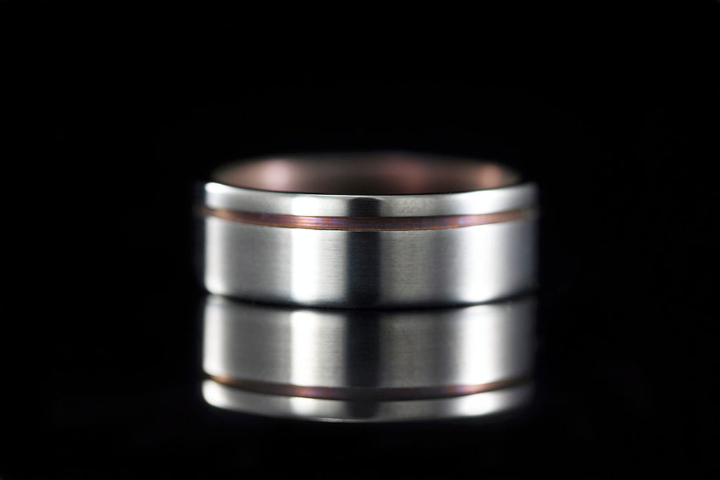 Men's Titanium Wedding Ring - Anodized Titanium – Chasing Victory