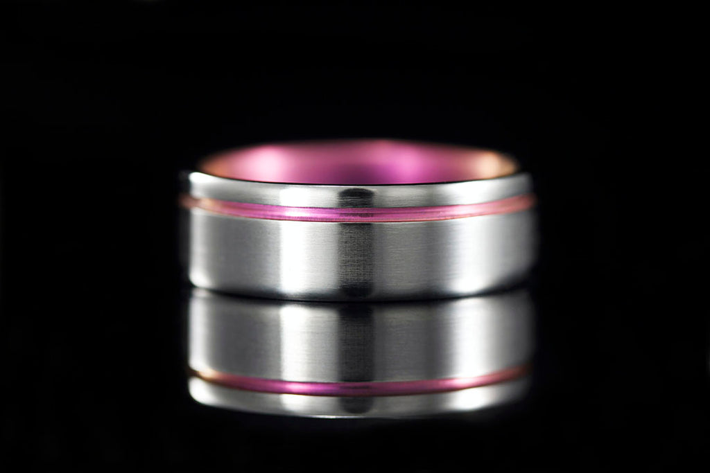Men's Titanium Wedding Ring - Anodized Titanium – Chasing Victory
